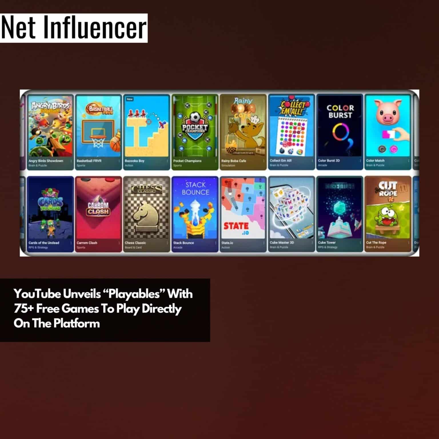 YouTube Unveils “Playables” With 75+ Free Games To Play Directly On The ...