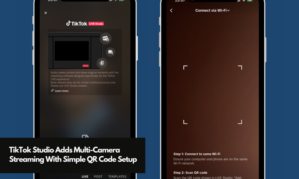 TikTok Studio Adds Multi-Camera Streaming With Simple QR Code Setup