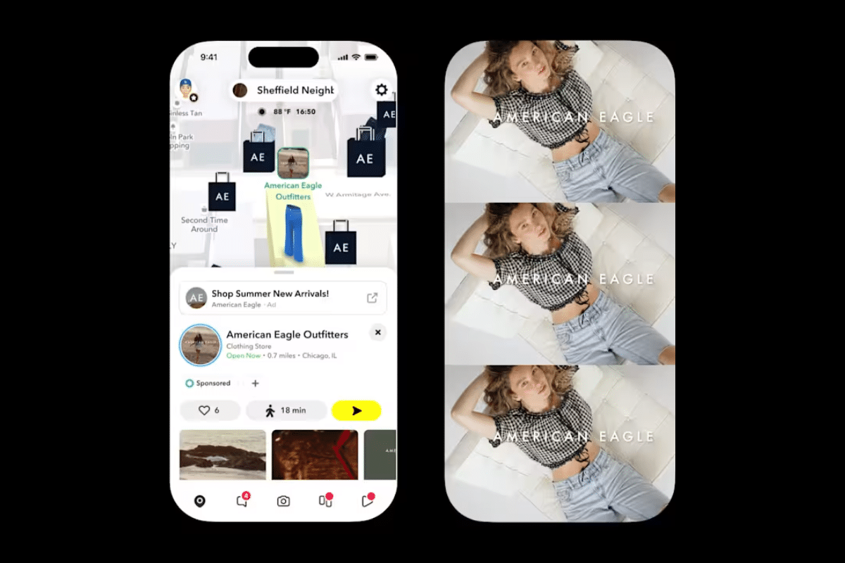 American Eagle Partners With Snapchat To Showcase 800 Stores On Snap